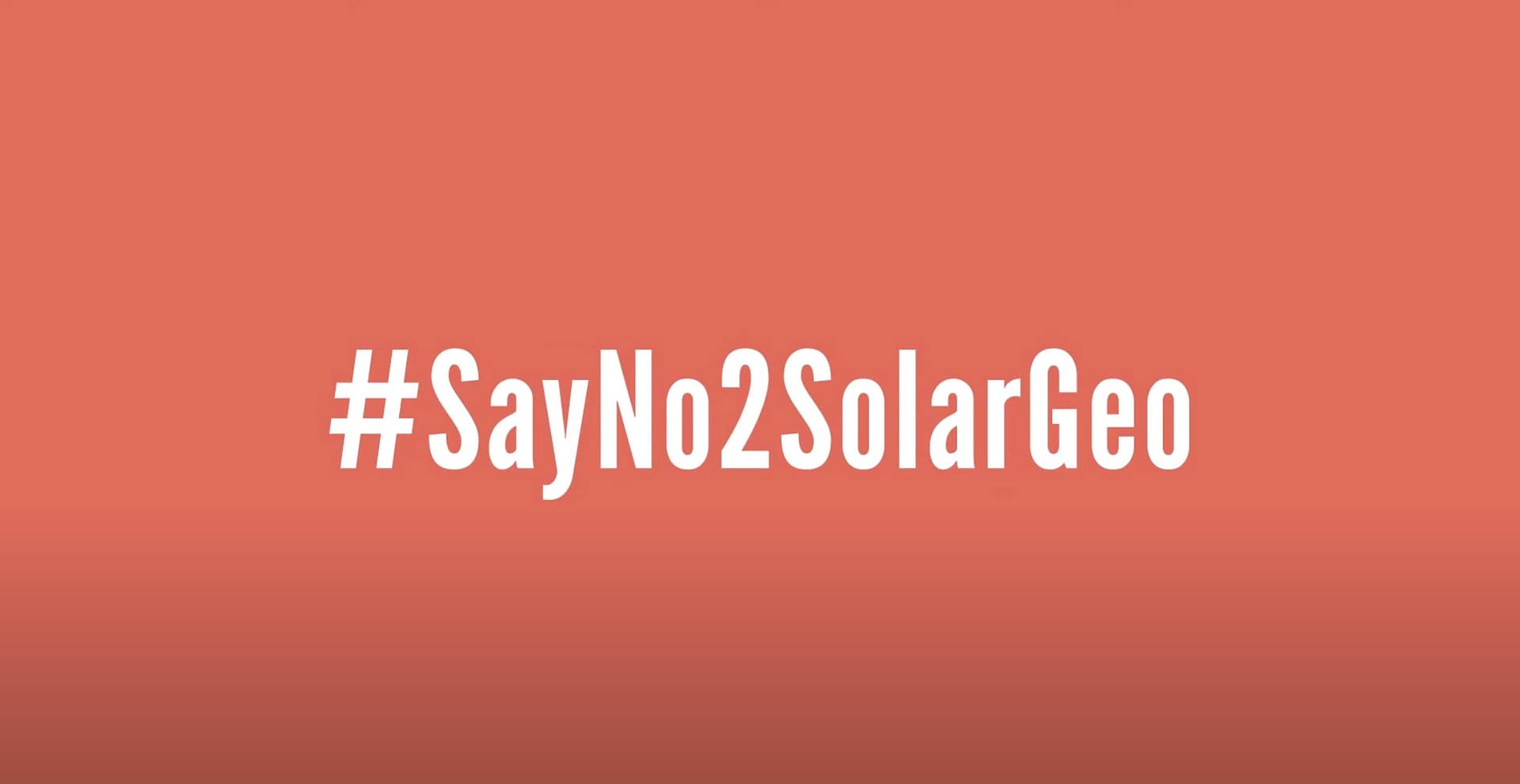 Say no to Solar Geoengineering – HOME Alliance